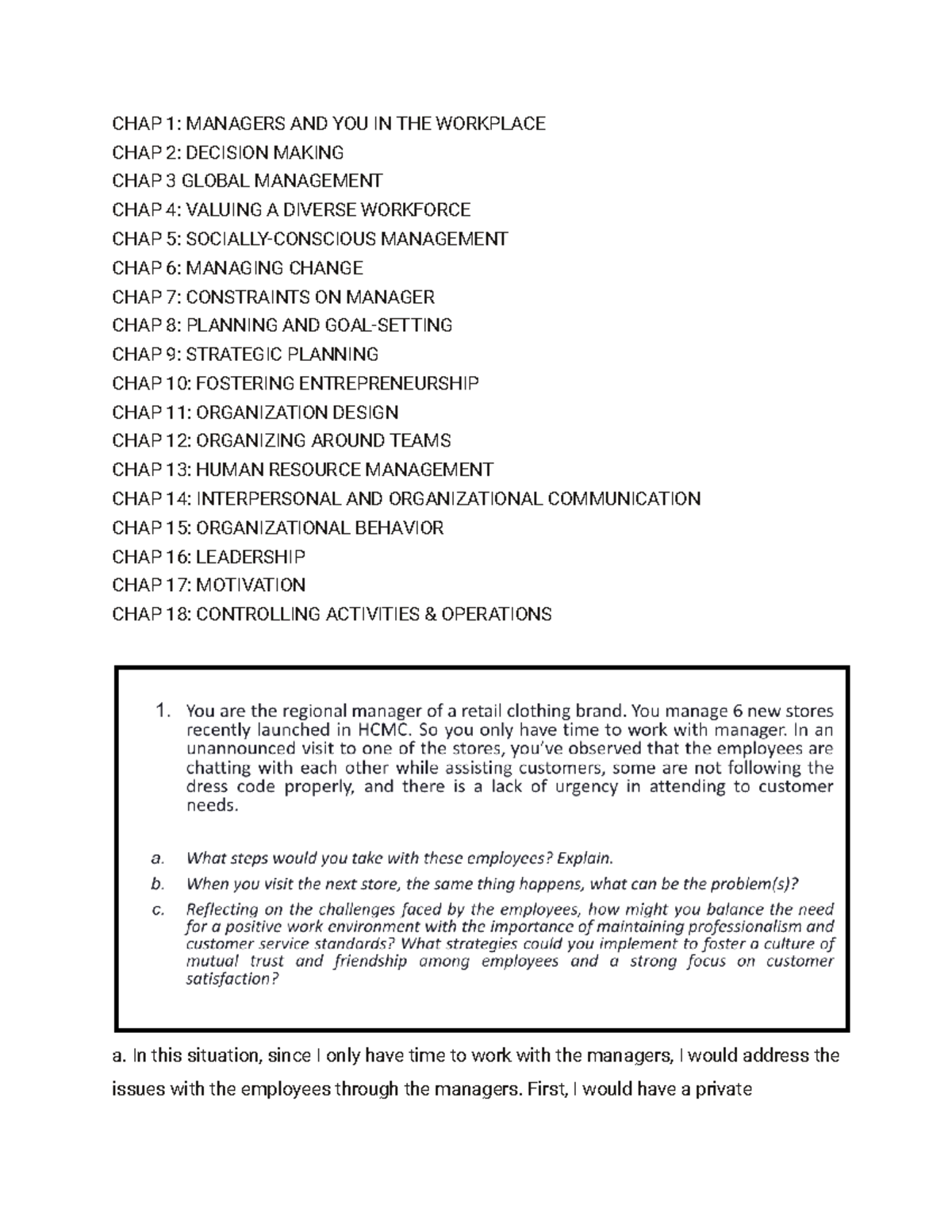 PM 101: Short Answer Notes on Management Concepts and Strategies - Studocu