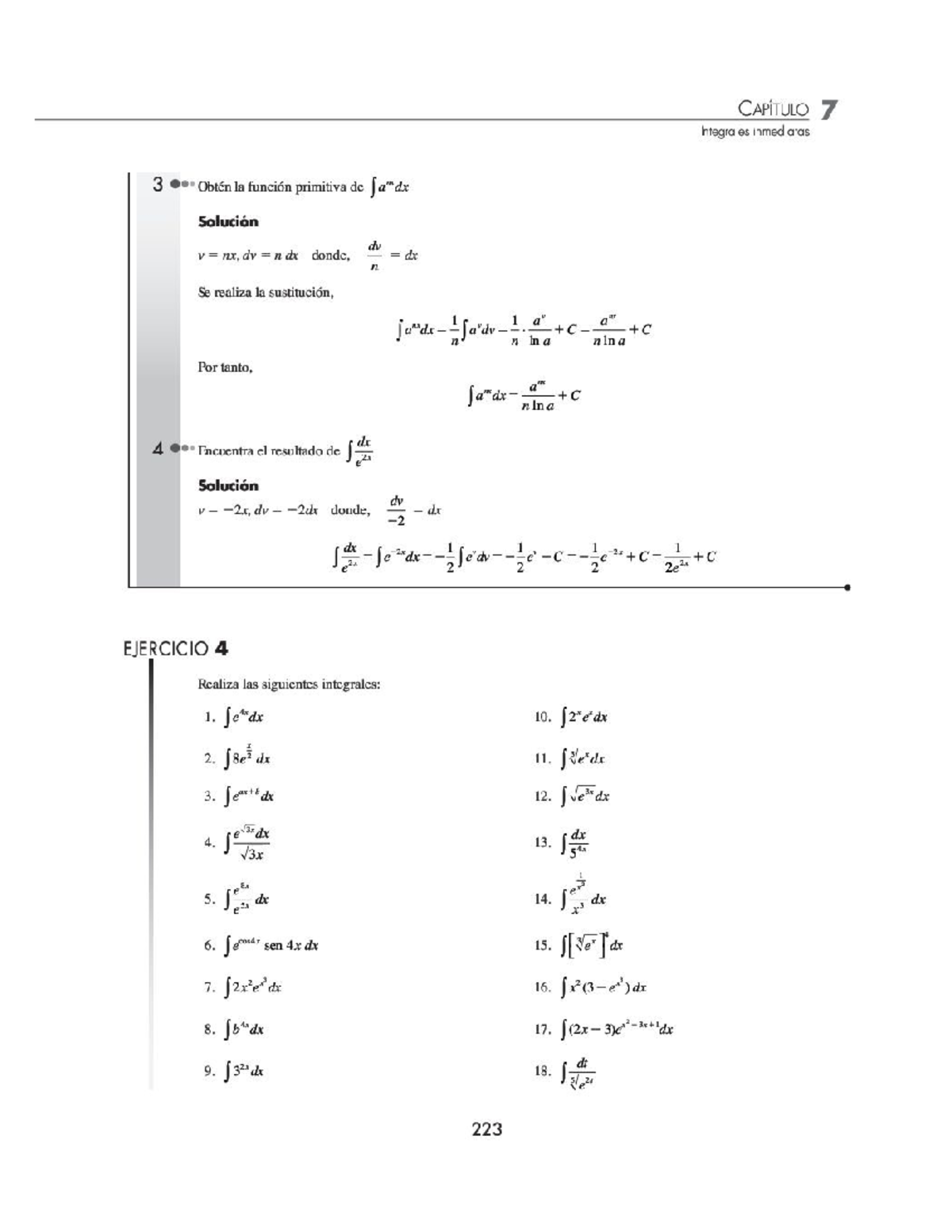 CAPÍTULO 7: Integrales Inmediatas y Funciones Primitivas - Studocu