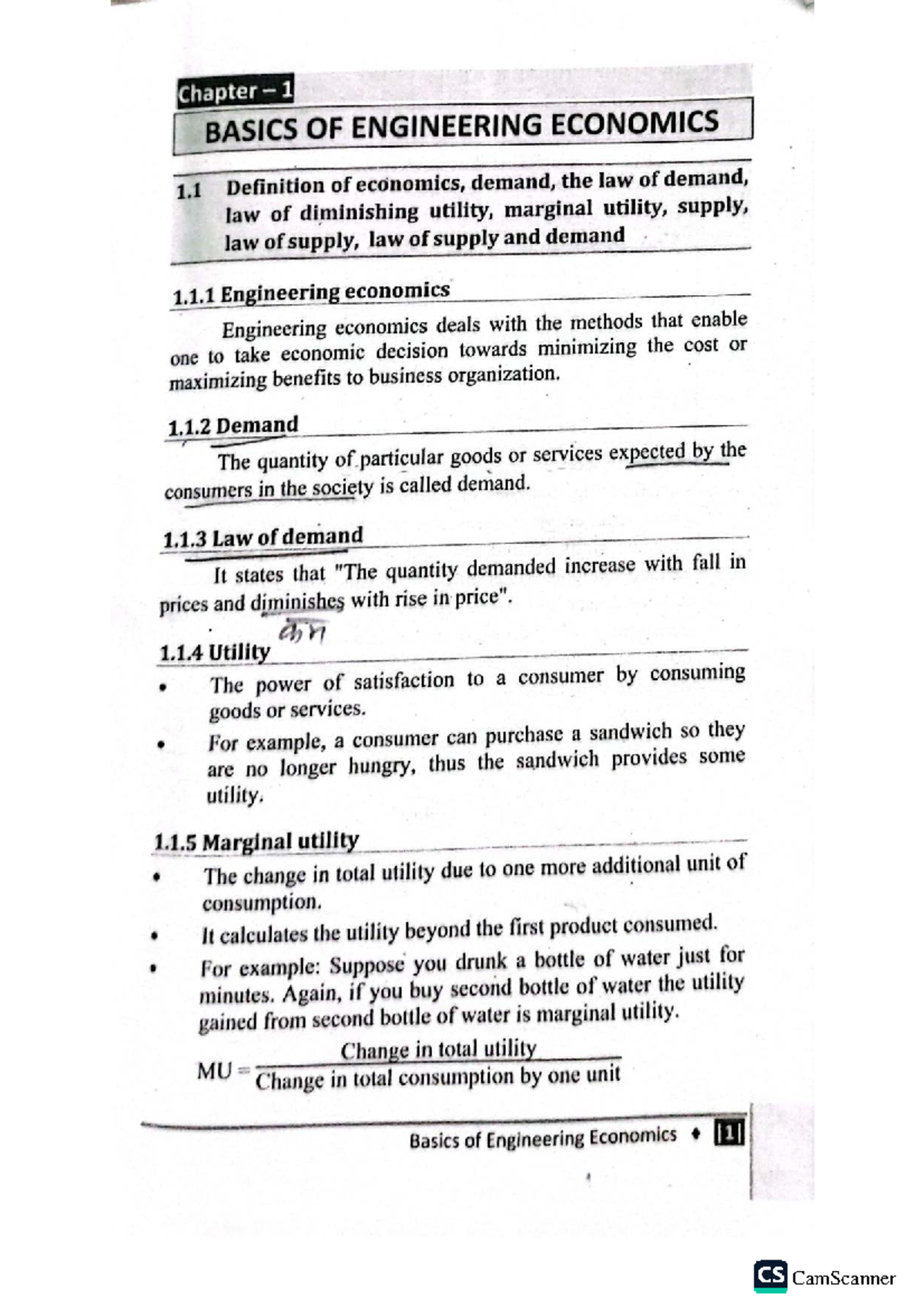 Chapter 1: Basics of Engineering Economics - CS Overview - Studocu