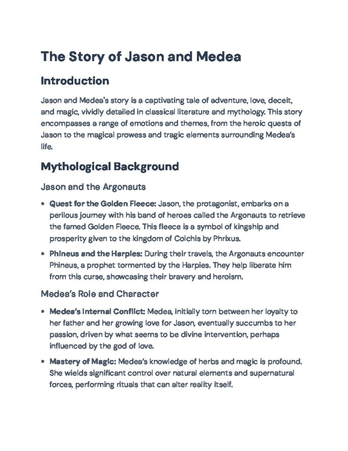 The Tale of Jason and Medea: Love, Betrayal, and Magic in Mythology ...