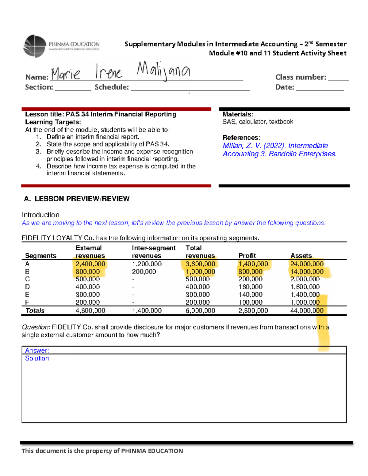 GEN 016 - Module 10: PAS 34 Interim Financial Reporting Overview - Studocu