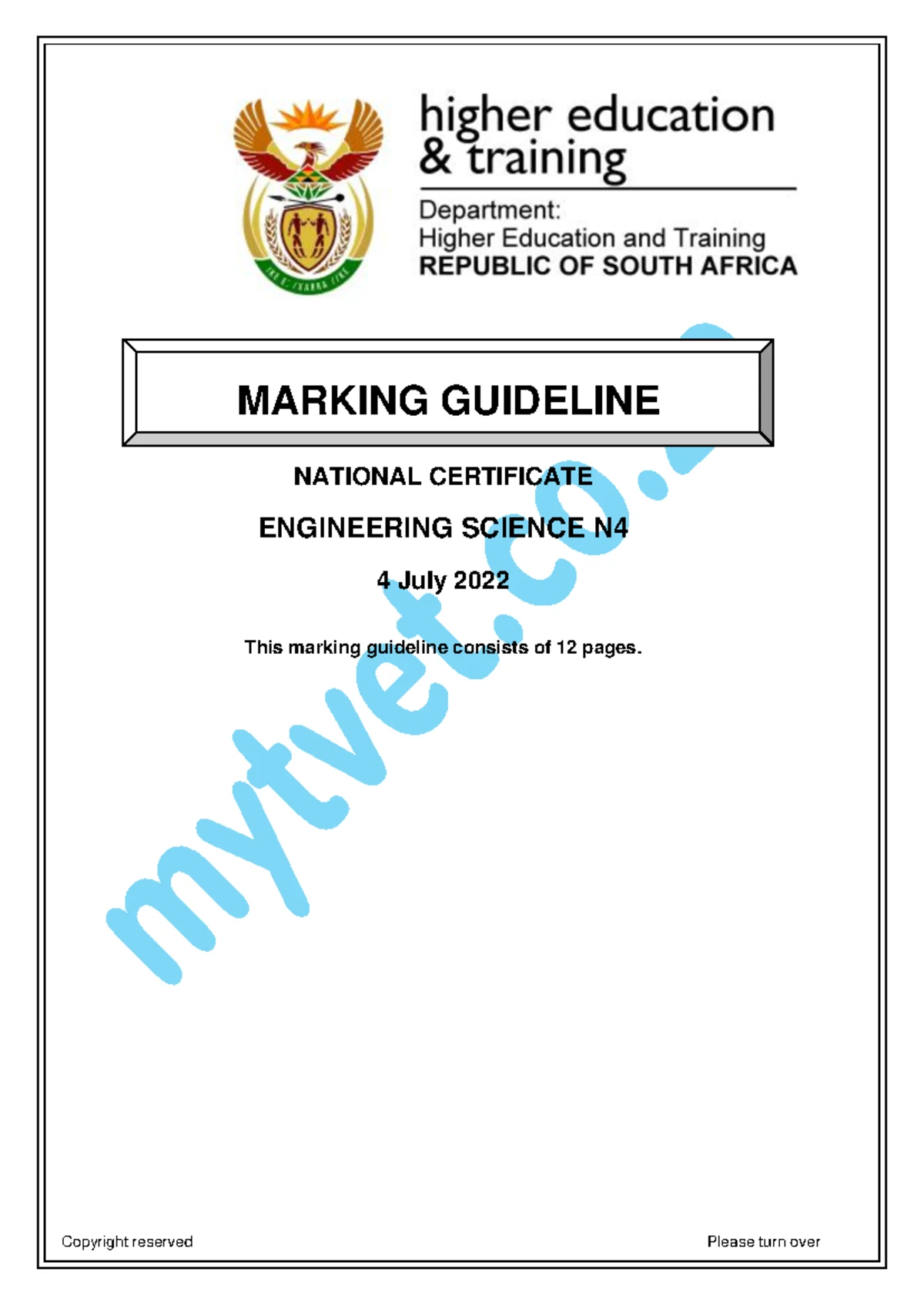 N4 Engineering Science Exam Paper April 2018 (15070434) - Studocu