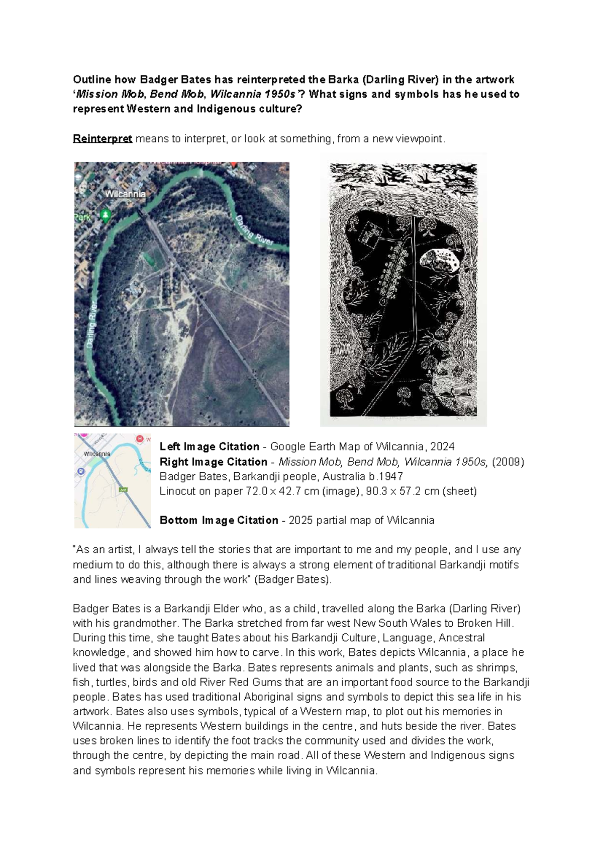 Reinterpreting the Barka: Badger Bates' Mob, Bend Mob, Wilcannia ...