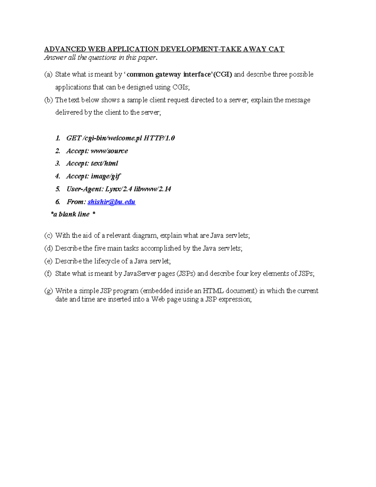 ADVANCED WEB APPLICATION AWAY CAT Exam Questions and Answers - Studocu