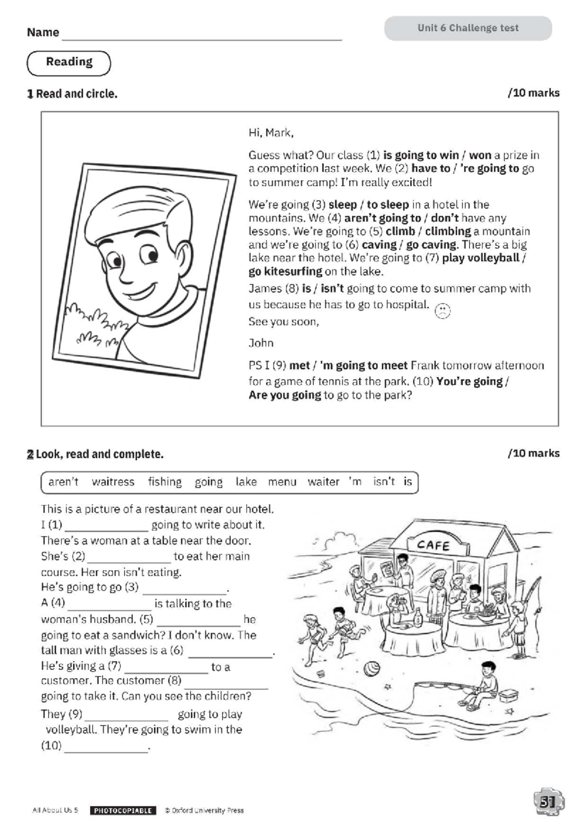 Unit 6 Challenge Test: Reading and Writing Activities - Studocu
