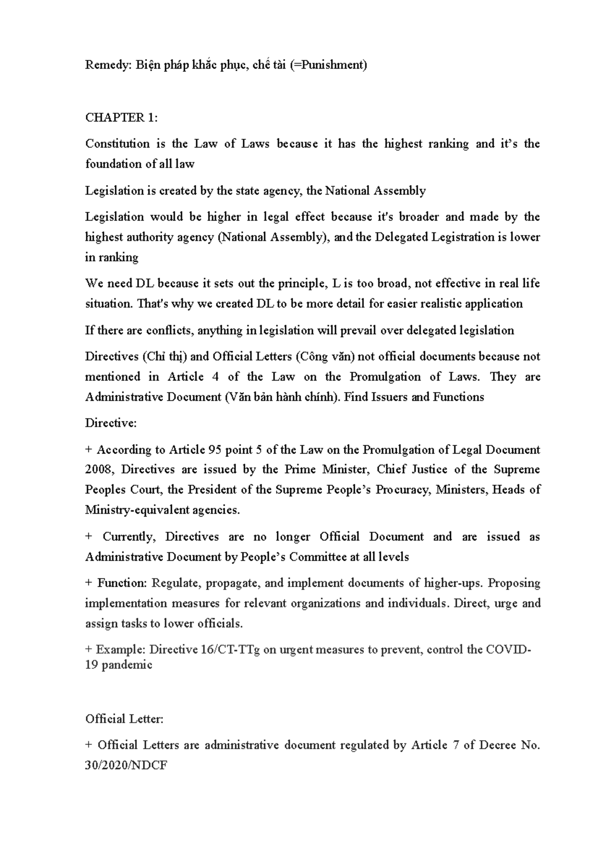 Notes - Understanding Sources of Law and Legal Documents - Studocu