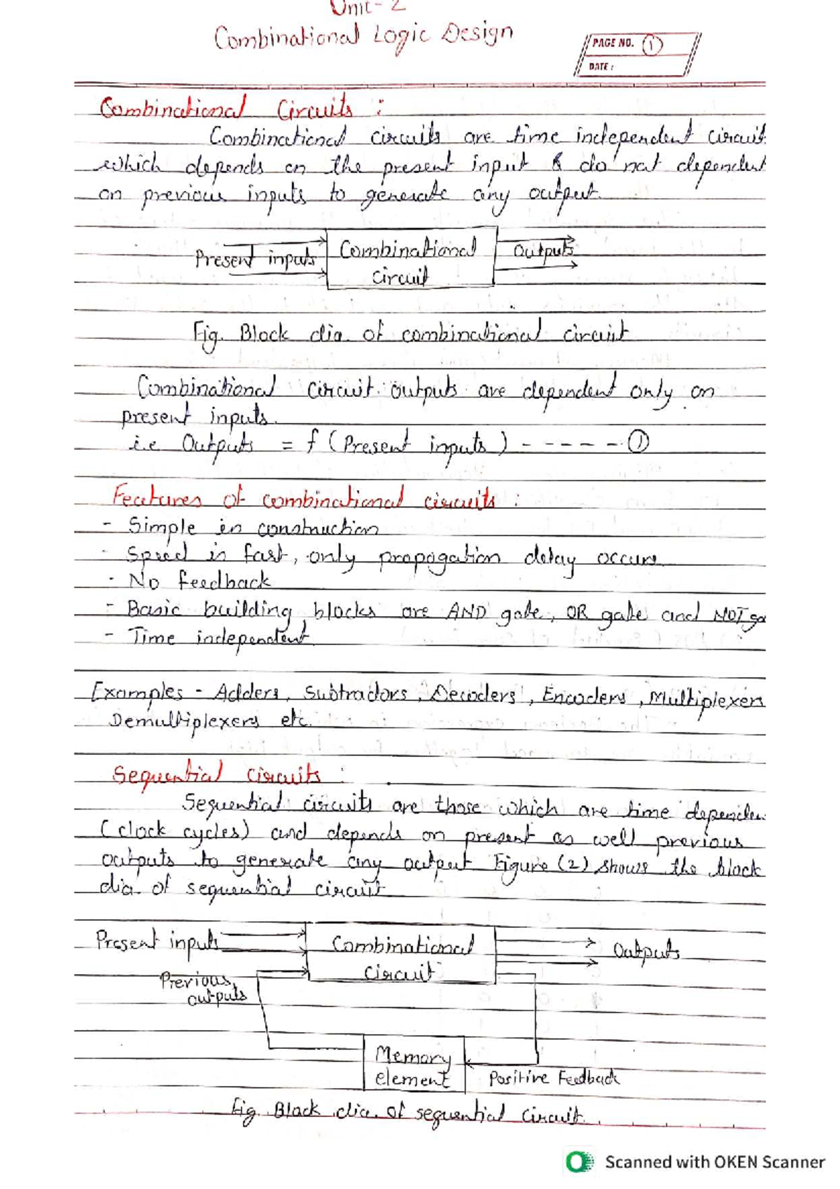 Combinational and Sequential Logic Design Notes - CSE 101 - Studocu