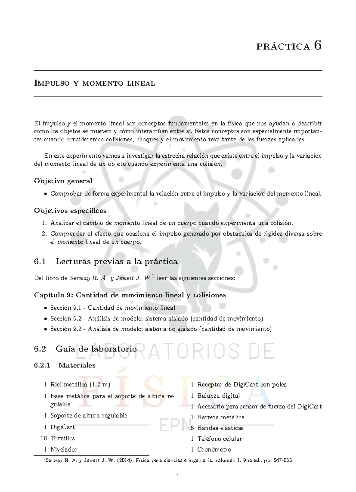 Práctica 6: Impulso y Momento Lineal en Colisiones - P06 - Studocu