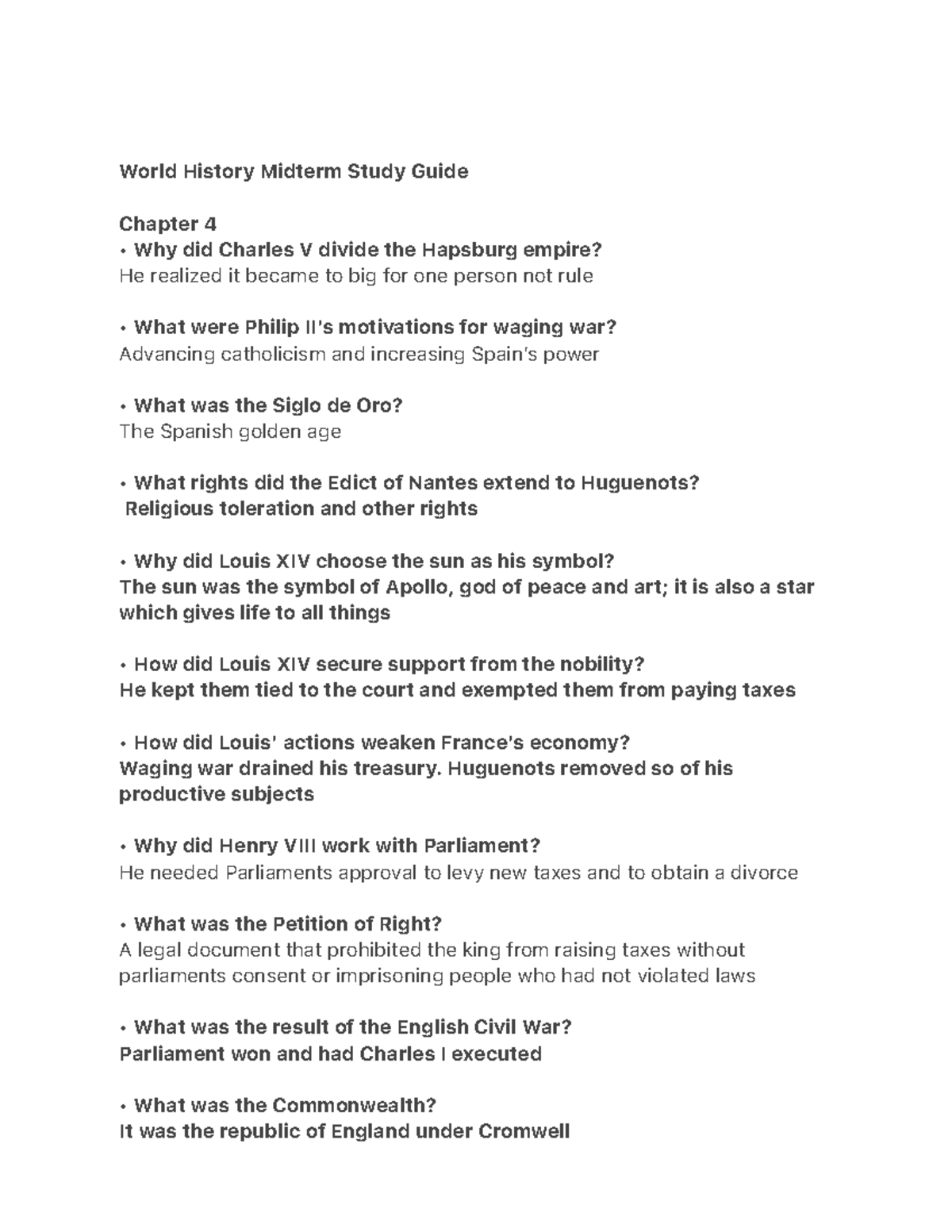 World History (HIST 101) Midterm Study Guide: Key Concepts & Themes - Studocu