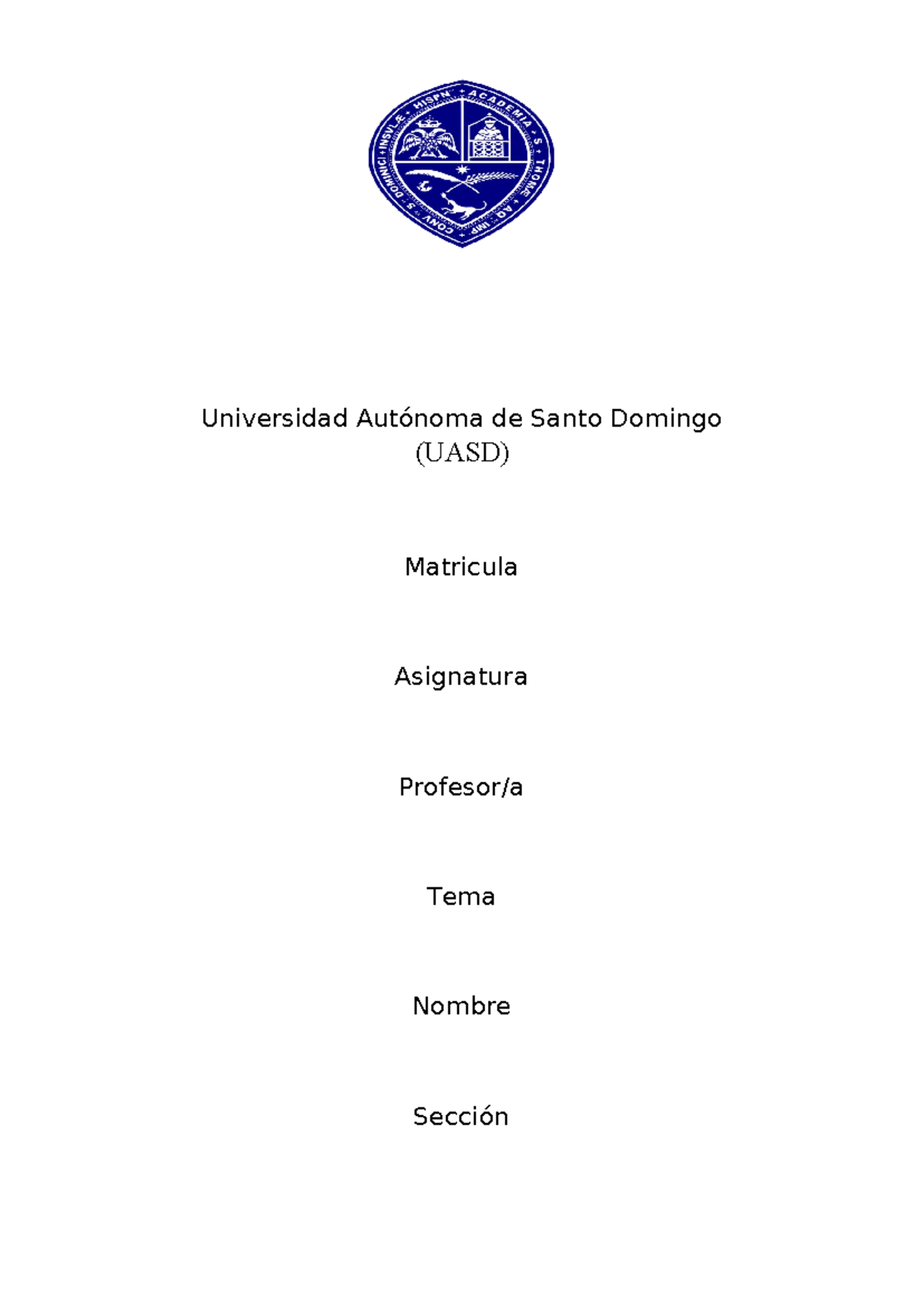 Hoja de Presentacion UASD - Letras 011-12 - Universidad Autónoma de ...