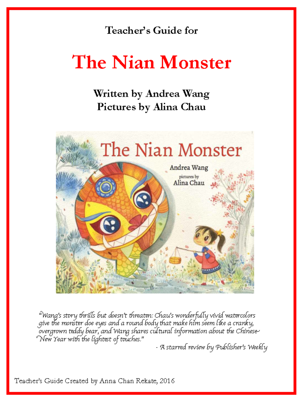 Nian Monster Teachers Guide: Cultural Insights & Activities - Studocu
