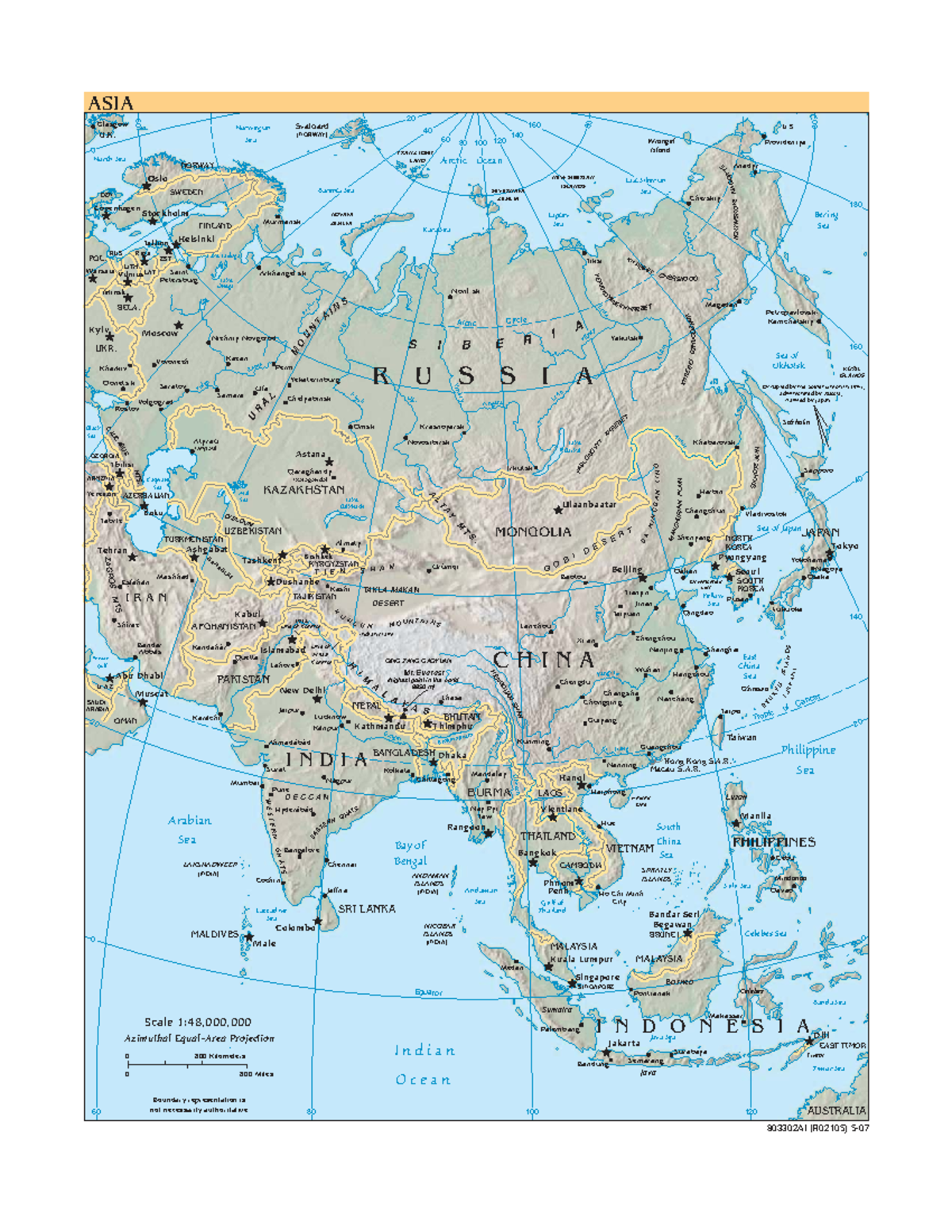 Asia2: Detailed Map of Asia and Surrounding Regions - Studocu