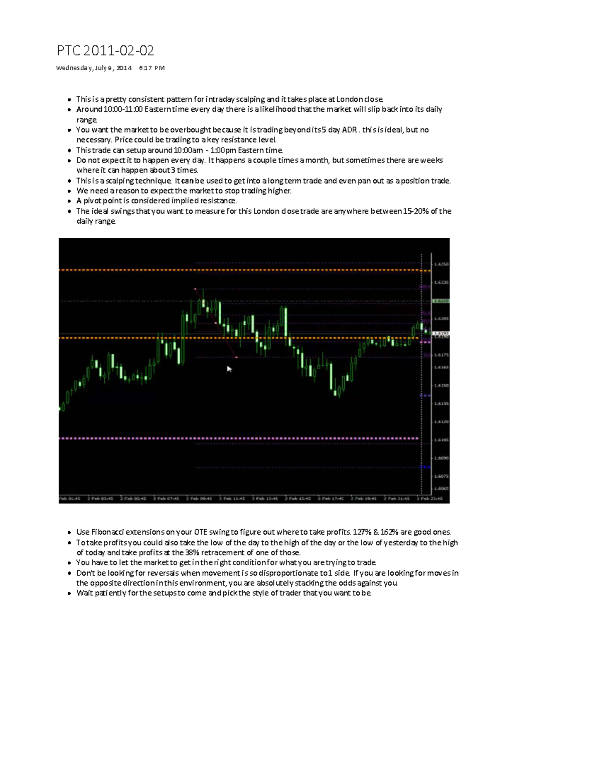 PTC Intraday Scalping Techniques: London Close Strategy - Studocu
