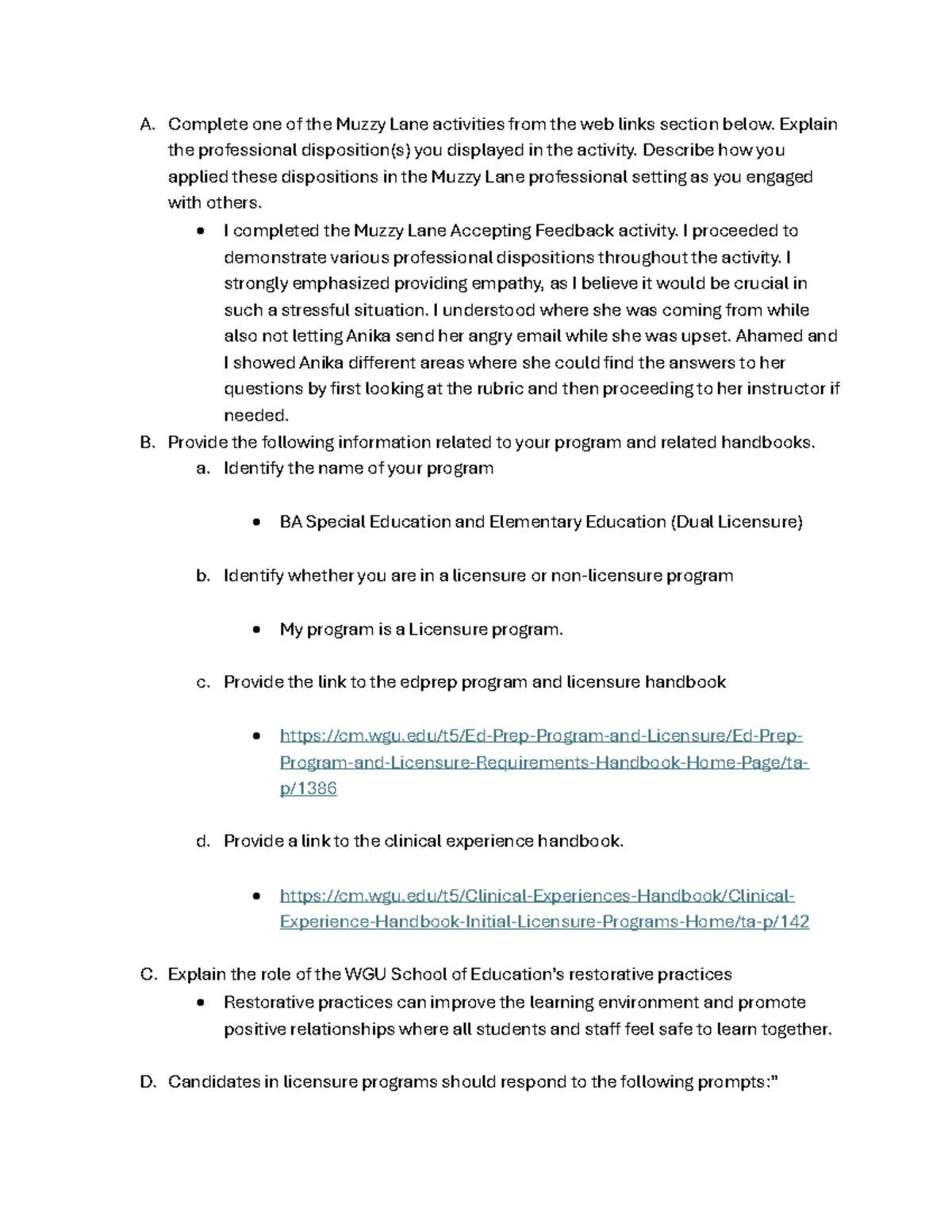 EMN2 Task 2: Analyzing Professional Dispositions & Ethics - Studocu