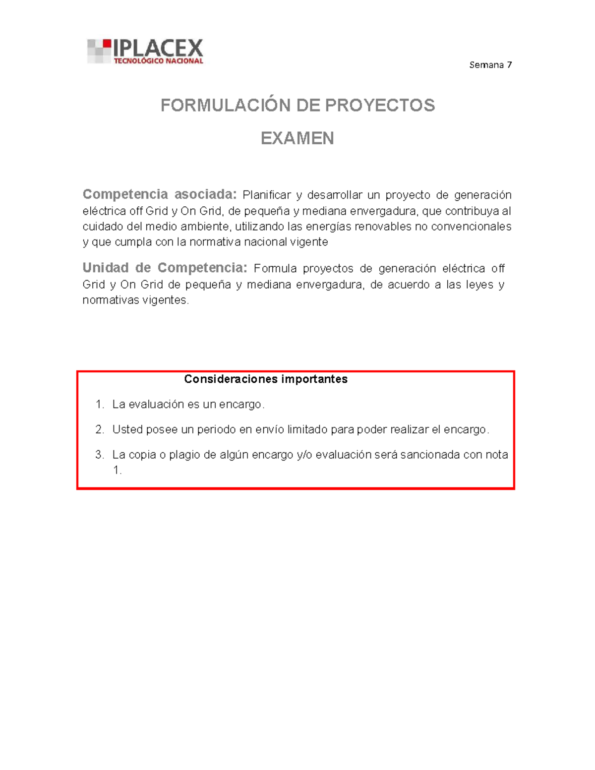 EVA 7A - Formulación de Proyectos de Energía Renovable Off Grid y On ...