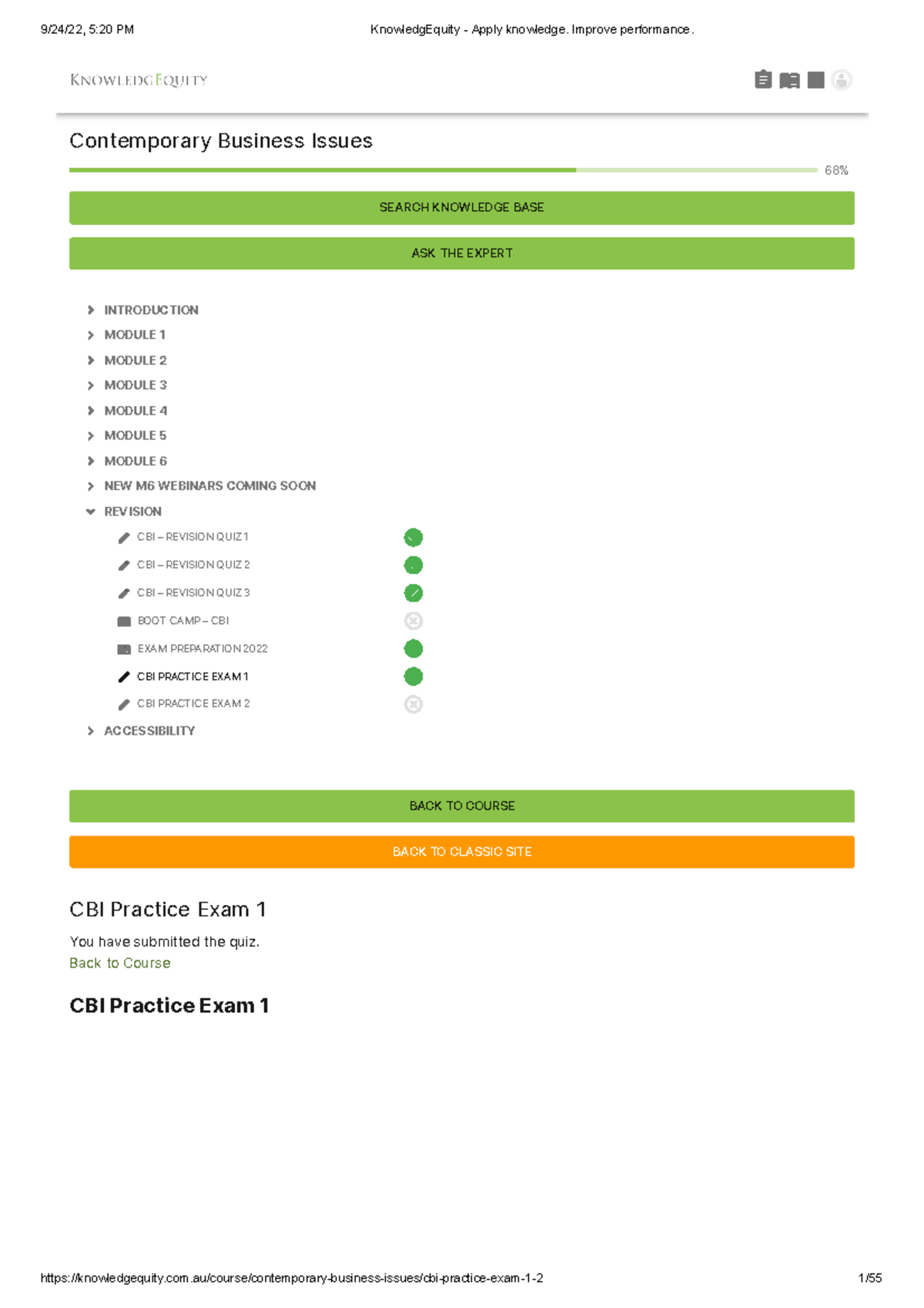 Practice exam 1 - Contemporary Business Issues 68% CBI Practice Exam 1 ...