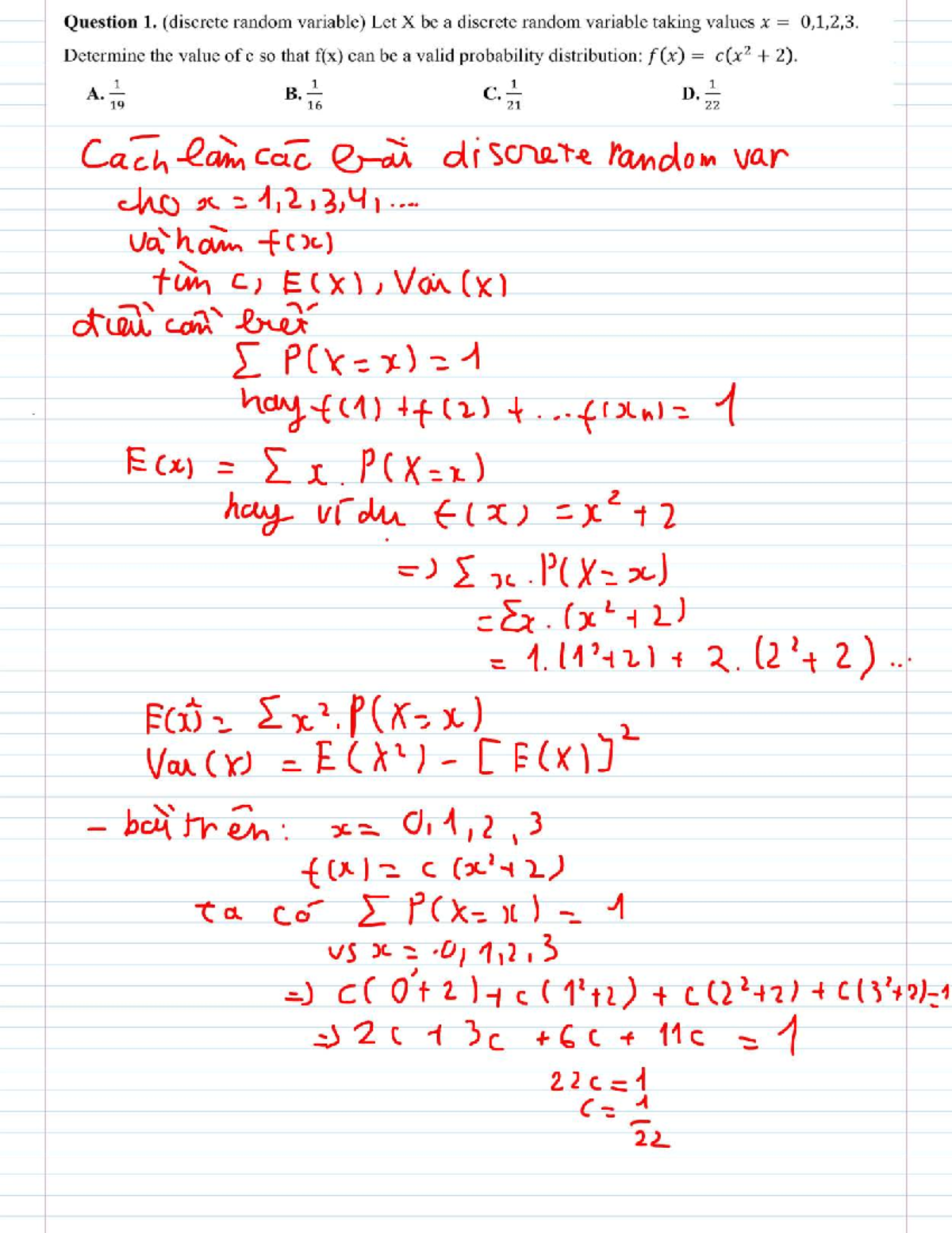 Test - Probability and Statistics Concepts (Course Code: STAT101) - Studocu