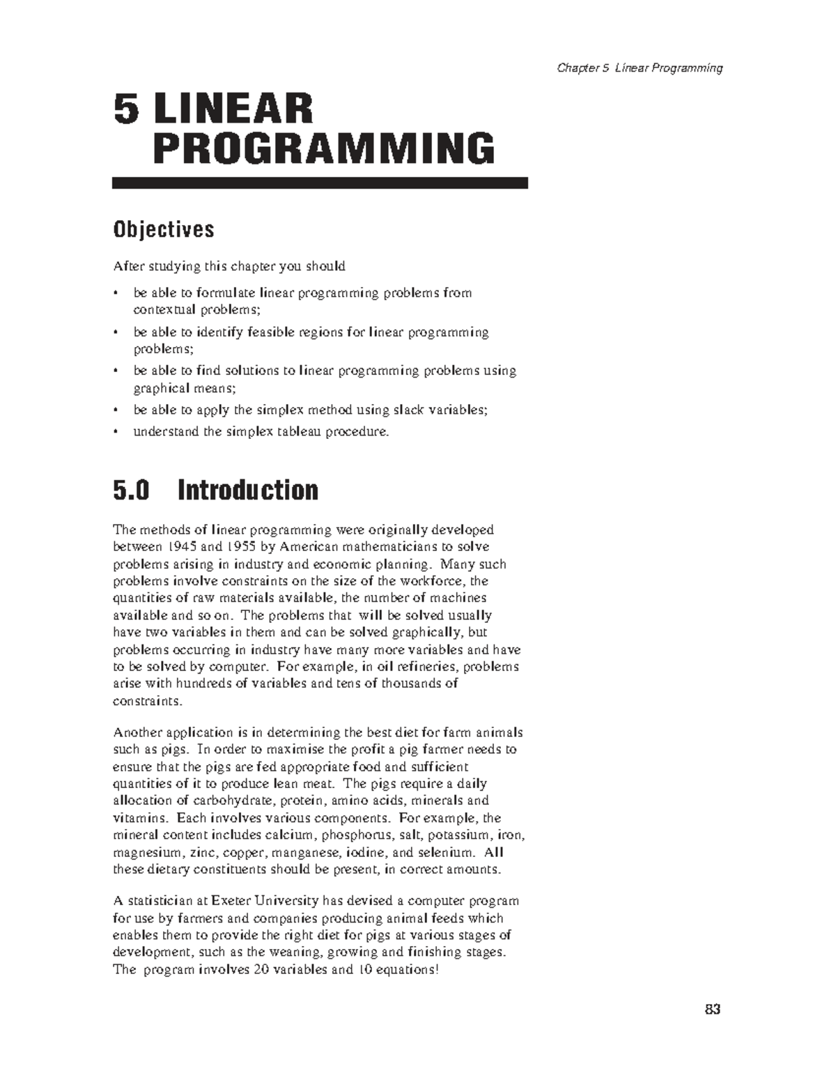 Chapter 5: Linear Programming Concepts and Applications - Studocu