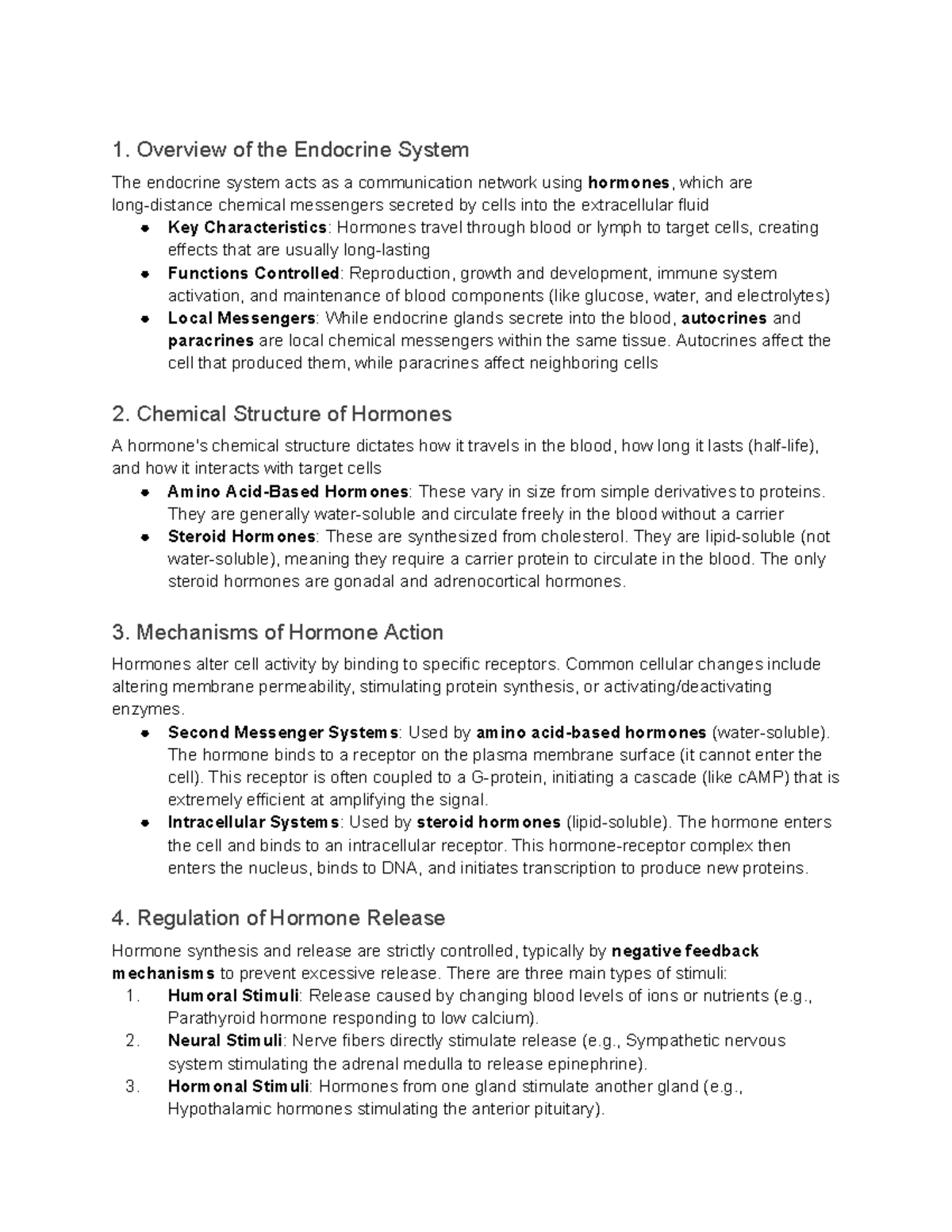 Principles of the Endocrine System and Hormonal Regulation (BIO 101 ...
