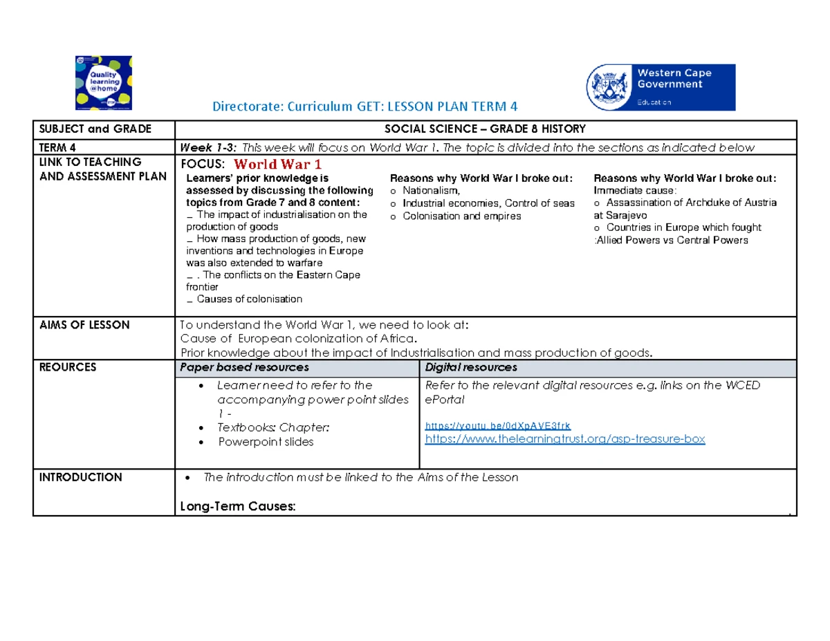 Natural Sciences Grade 8: Online Resources & Study Modules - Studocu