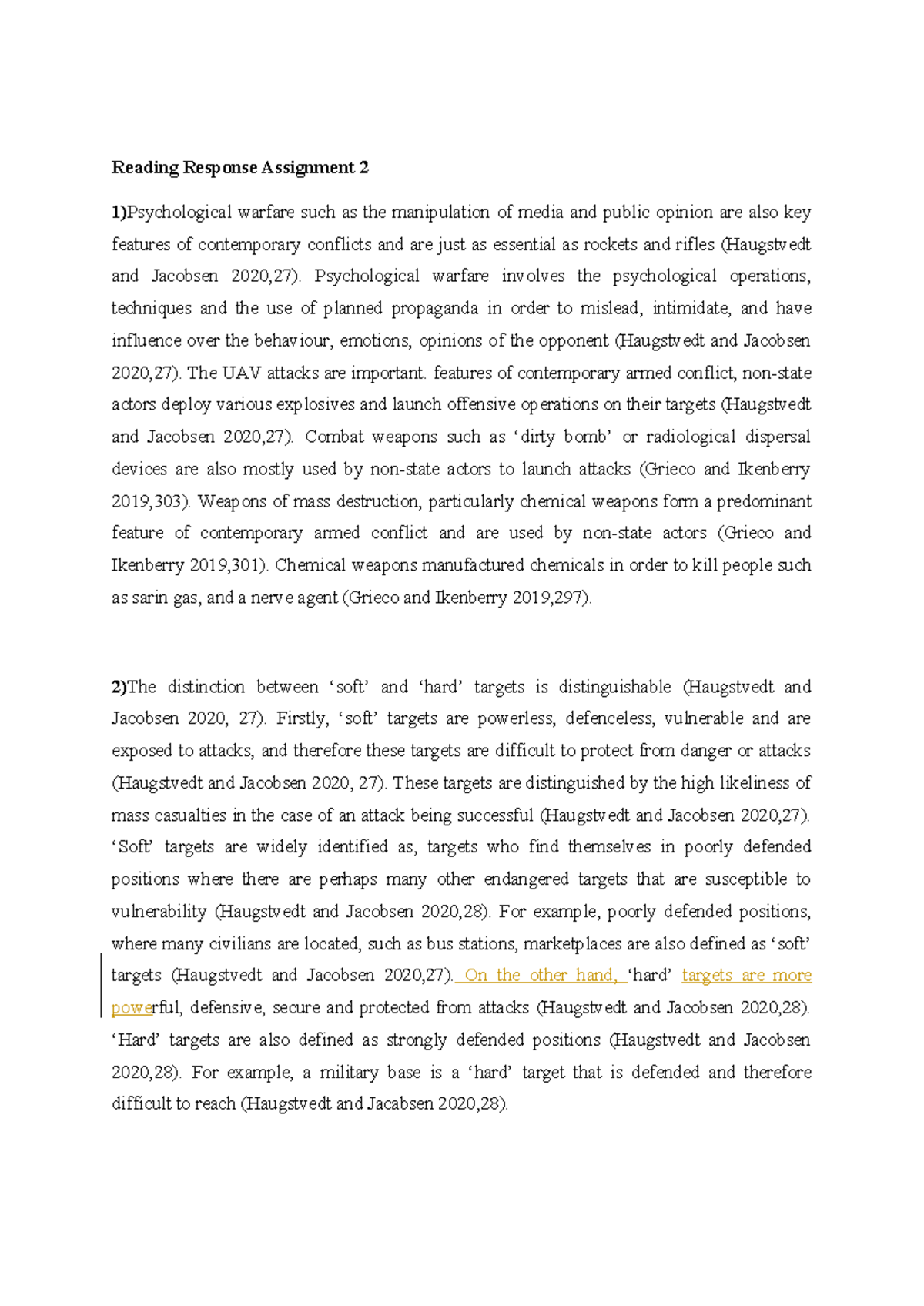 IR Reading Response 2 Assignment (Auto Recovered) - Reading Response ...