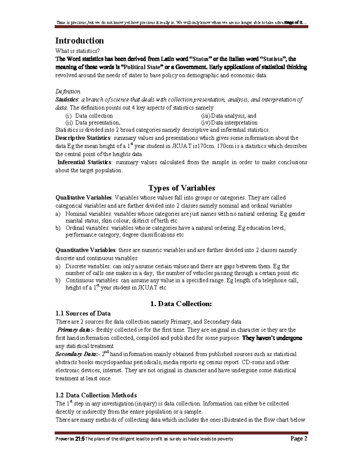 Statistics: Understanding Data Collection and Analysis Methods (STAT101) - Studocu