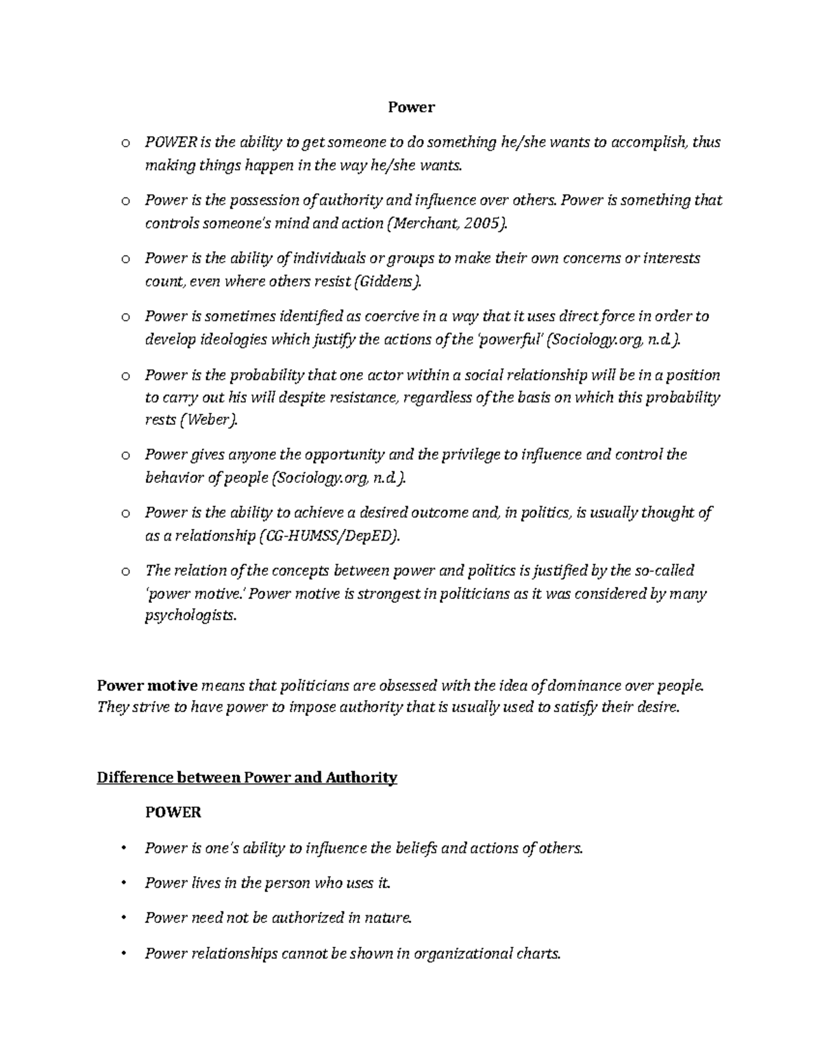 Understanding Power in Philippine Political Government: Concepts and ...