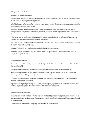 Tema si viziune baltagul - Tema si viziunea- BALTAGUL Romanul “Baltagul ...