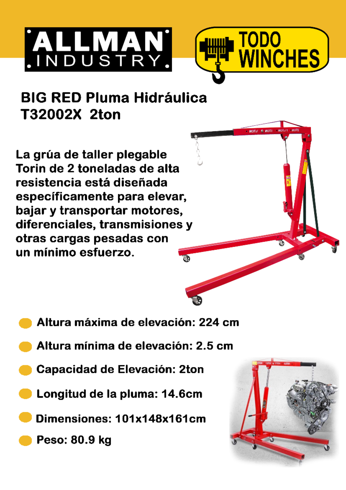 Pluma Hidraulica BIG RED 2 TON - Marketing - Studocu