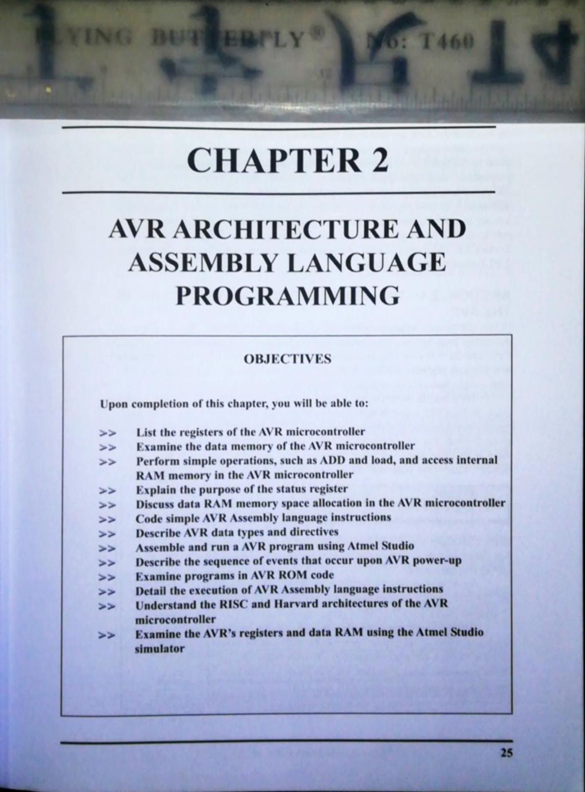 CHAPTER 2: AVR ARCHITECTURE AND ASSEMBLY LANGUAGE OVERVIEW - Studocu
