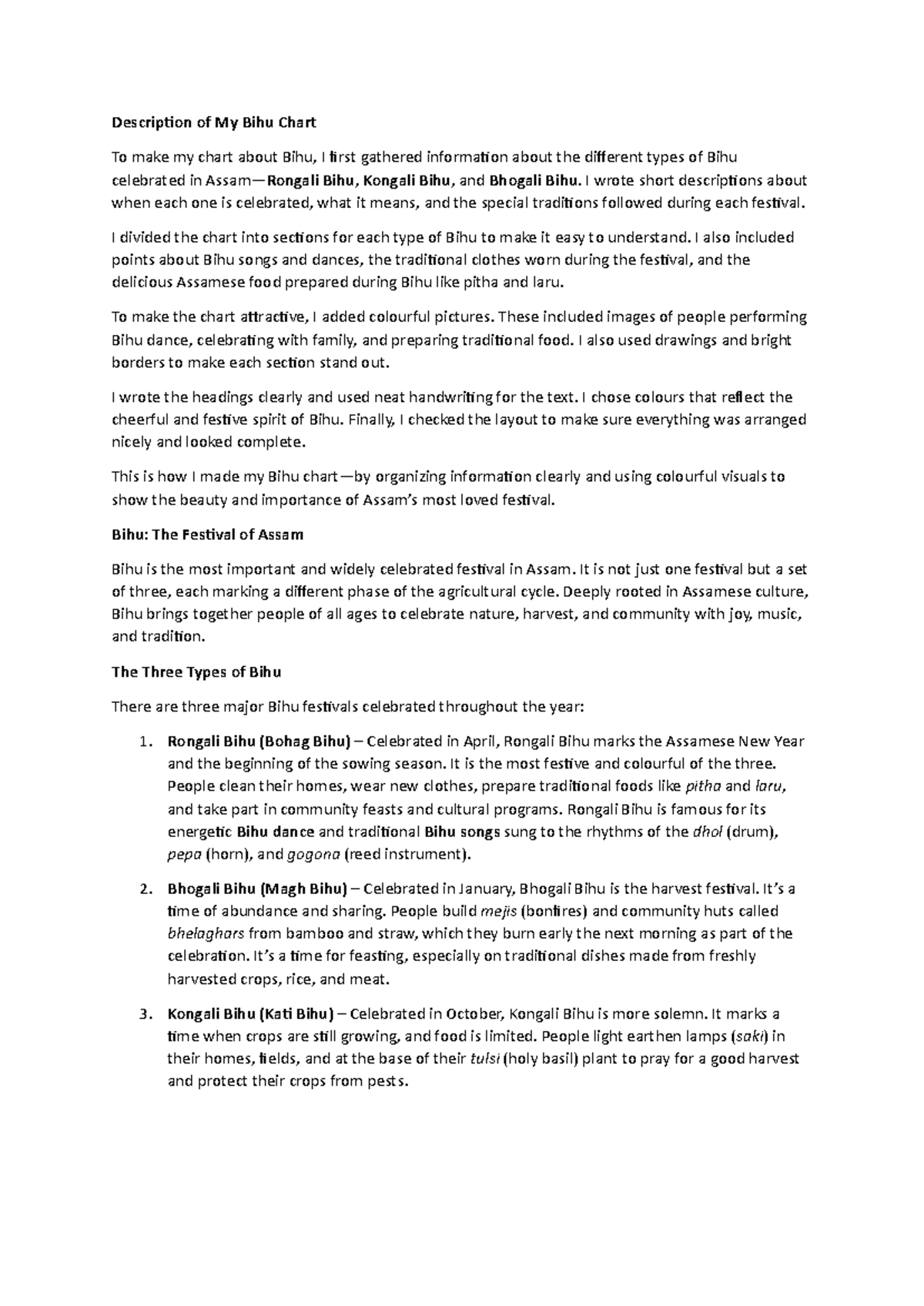 Bihu Notes: Understanding the Three Types of Bihu Festivals - Studocu