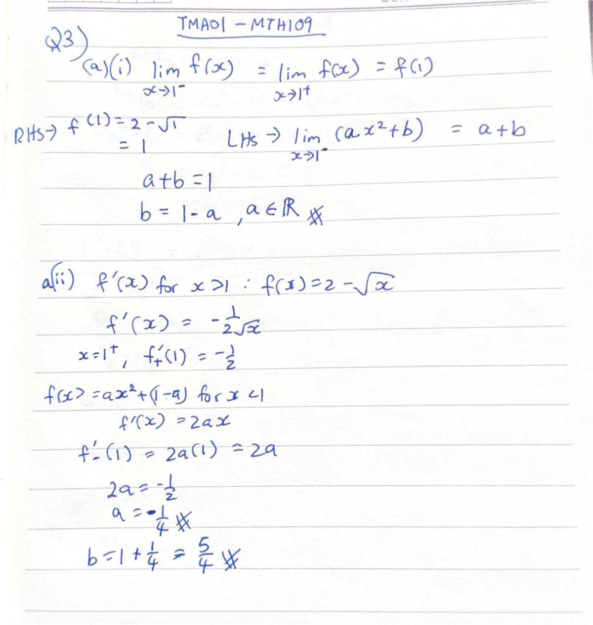 3a - Tutorial questions on Limits - MTH107 - #(i):qx,'&-q:-y 'Pa(:;