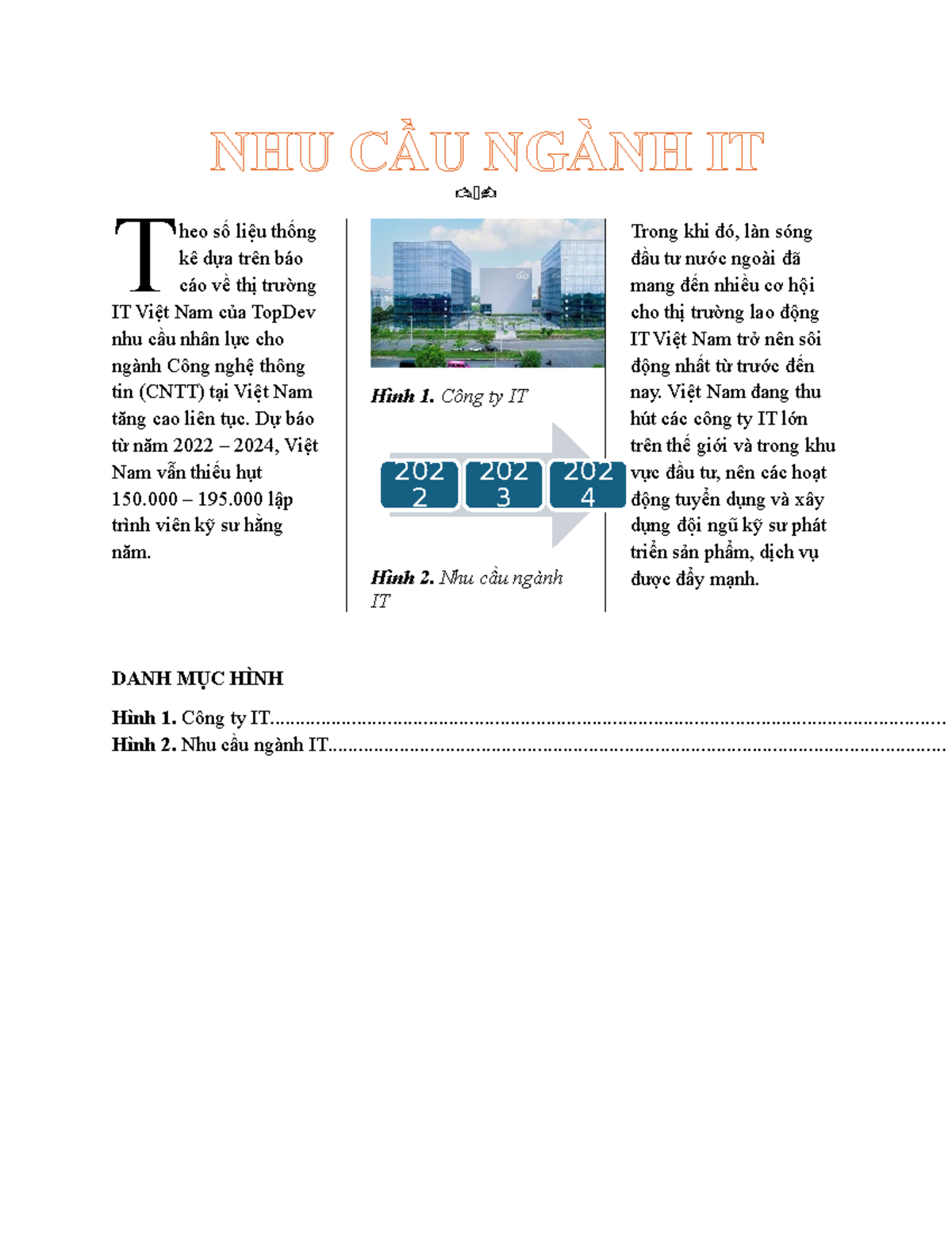 Nhu cầu IT - tin học đại cương - heo số liê u thống̣ kê dựa trên báo ...