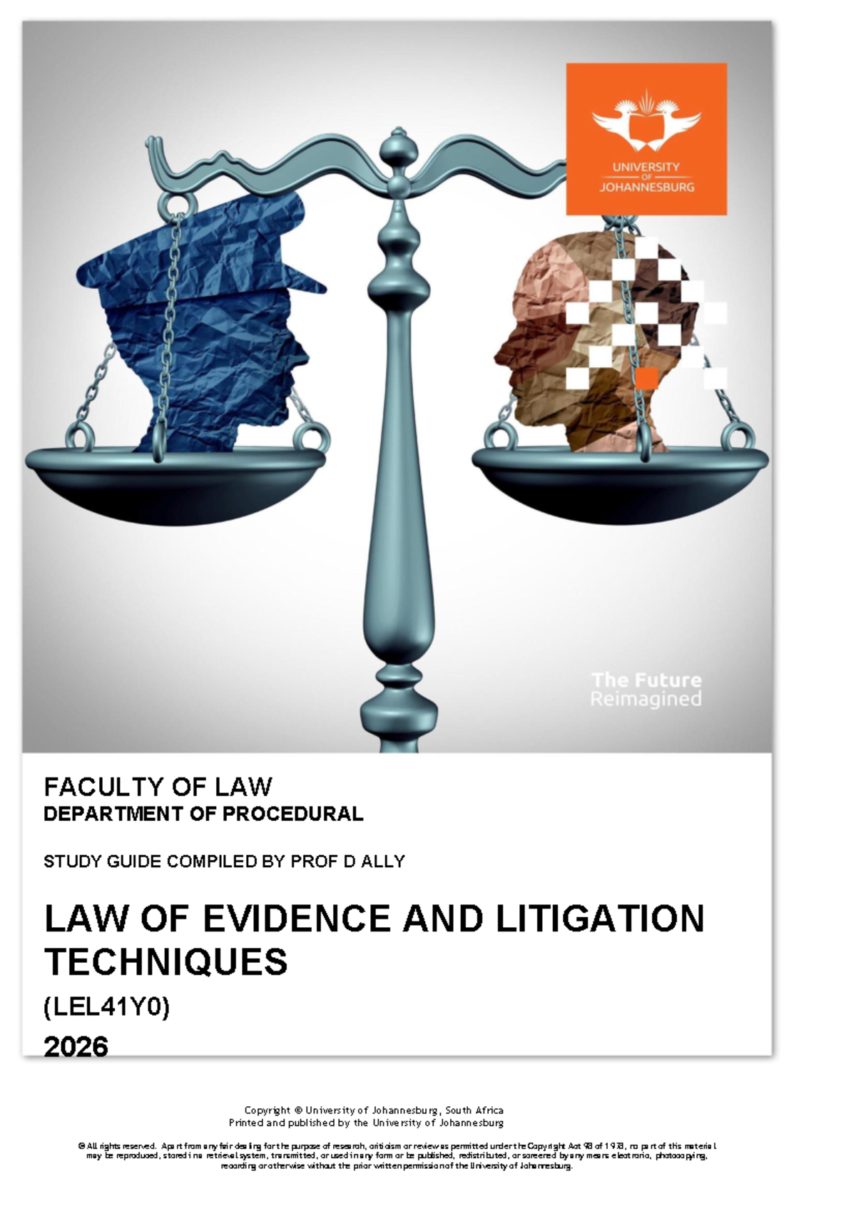 Law of Evidence and Litigation Techniques Study Guide (LEL41Y0) 2026 ...