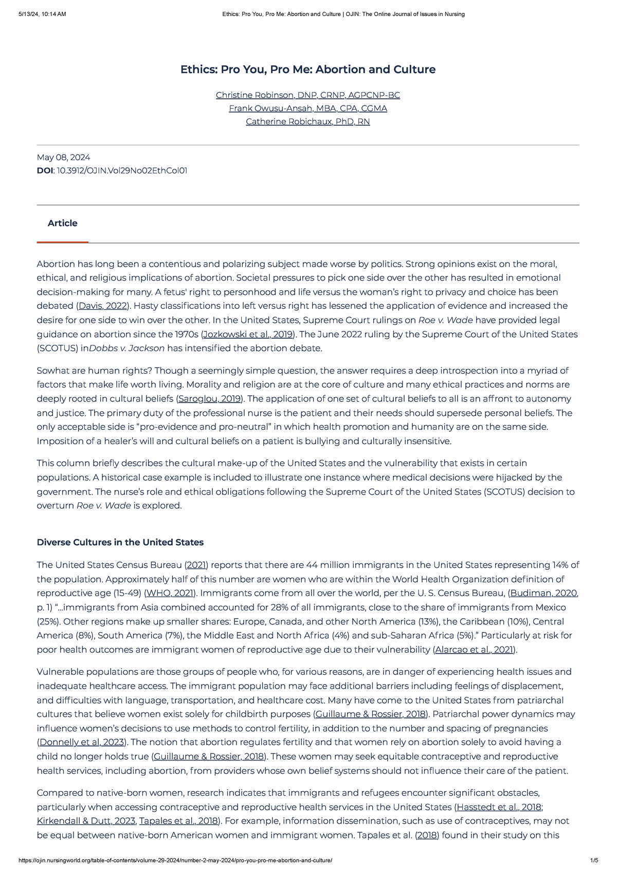 Ethics of Abortion and Reproductive Justice: Clinical Implications ...