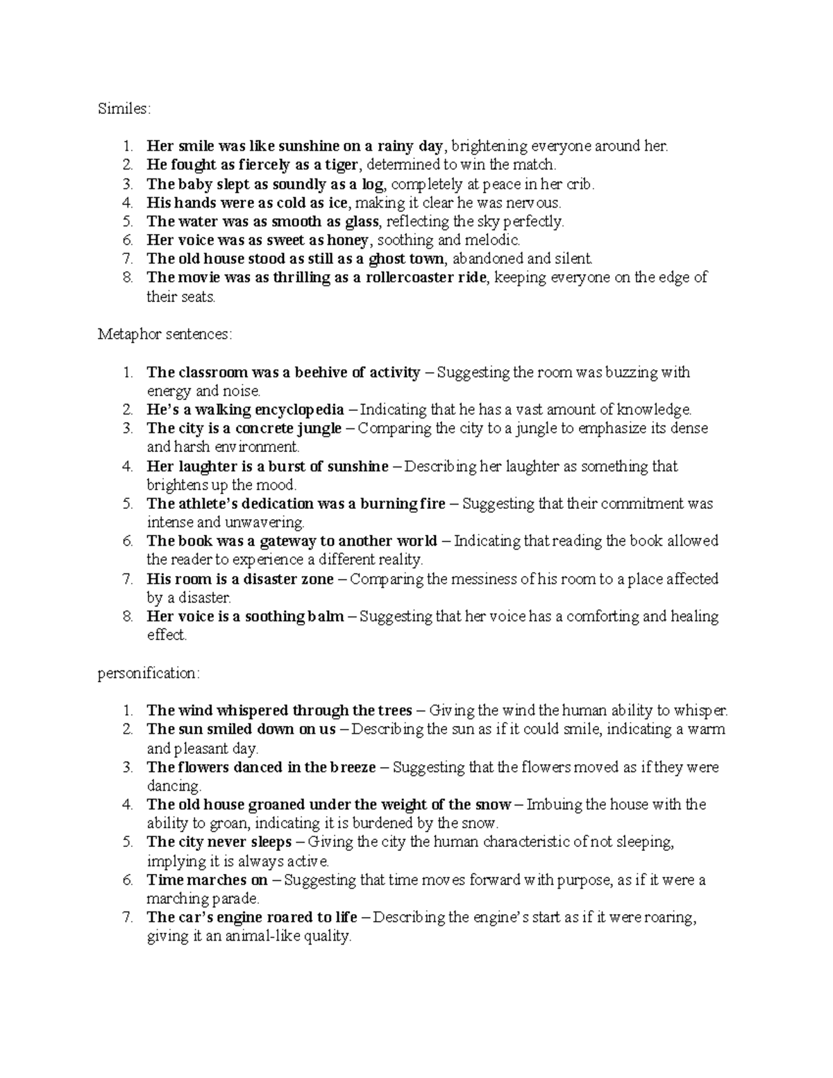 Figures of Speech Examples and Analysis: Similes, Metaphors, and More ...