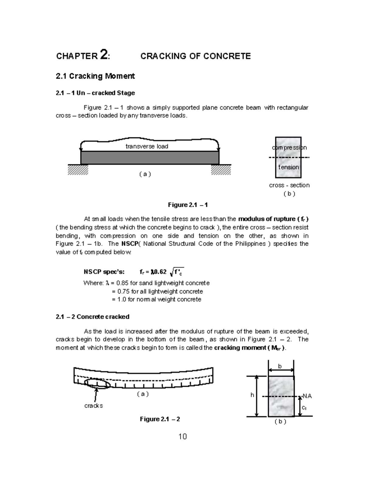 Chapter 2: Cracking Moment Analysis in Reinforced Concrete Design - Studocu