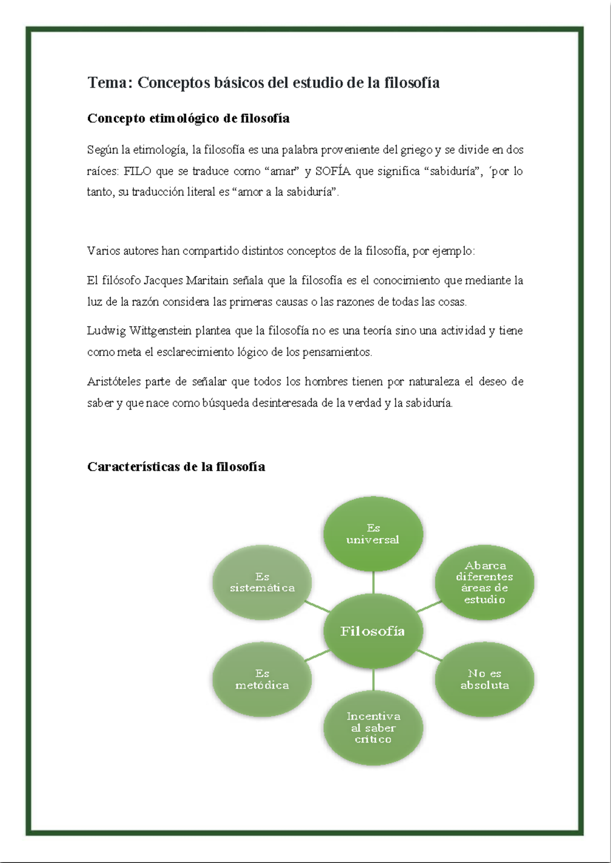 Conceptos Básicos de Filosofía: Etimología y Ramas (PHI101) - Studocu