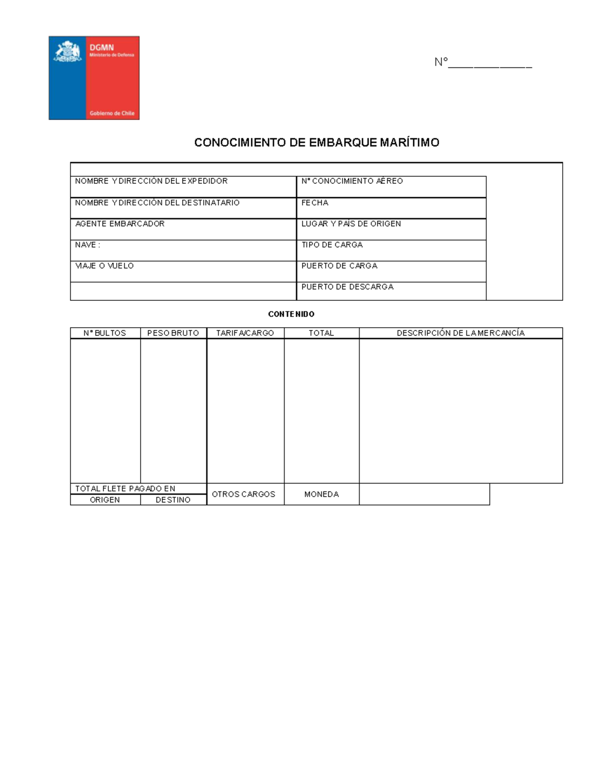 Conocimiento DE Embarque Maritimo - Comercio Internacional - N ...