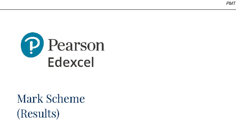 PMT Mark Scheme (Results) Summer 2019 - Edexcel GCSE Chemistry (1CH0 ...