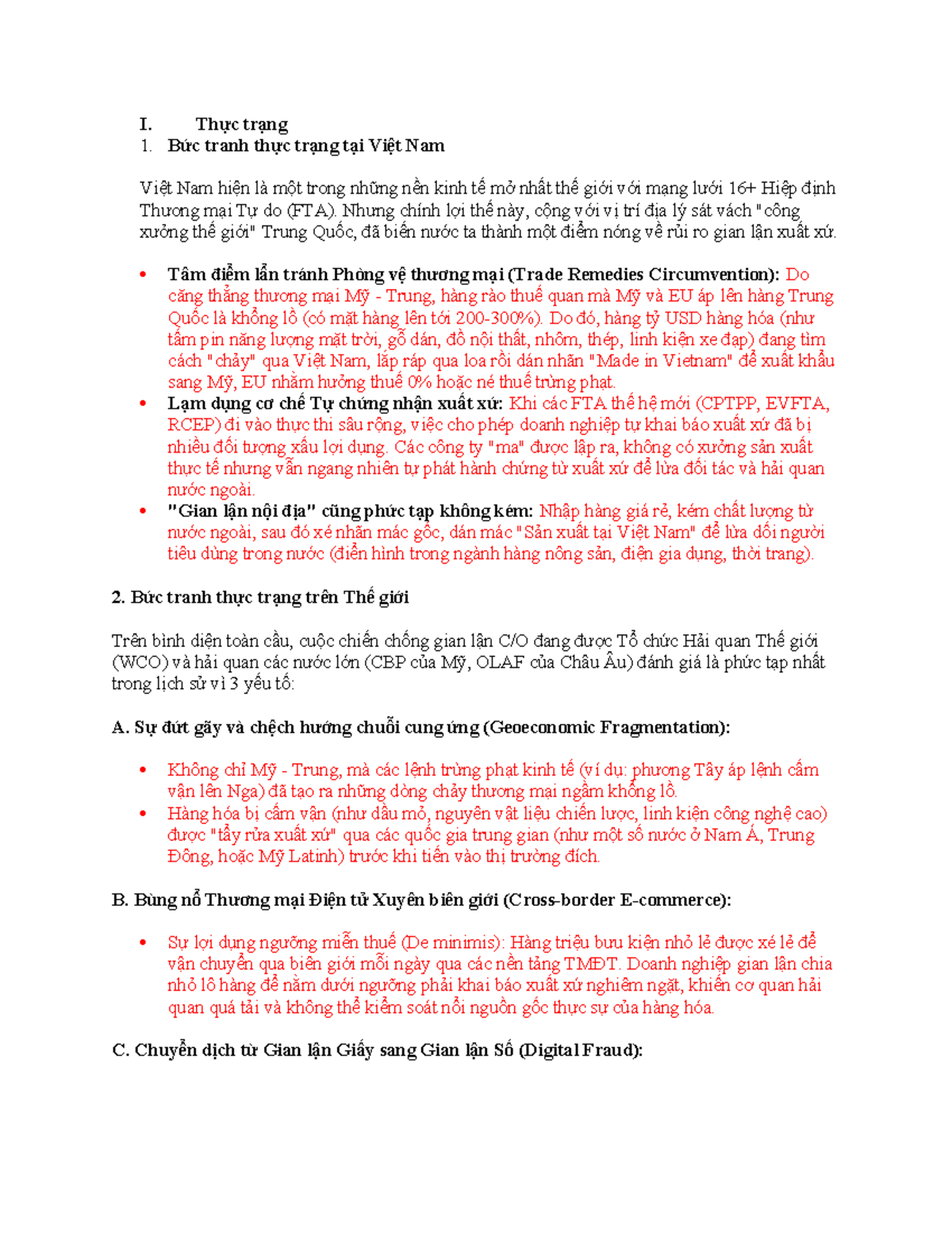 Thực trạng gian lận xuất xứ tại Việt Nam và thế giới - PPT - Studocu