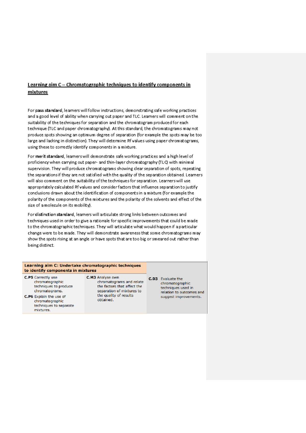 Unit 2C Chromatography Techniques: Paper and TLC Analysis Guide - Studocu
