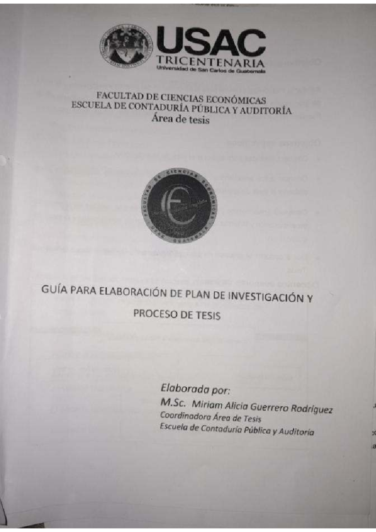Guía para la Elaboración de Tesis - CIENCIAS EVOIMON USAC - Studocu