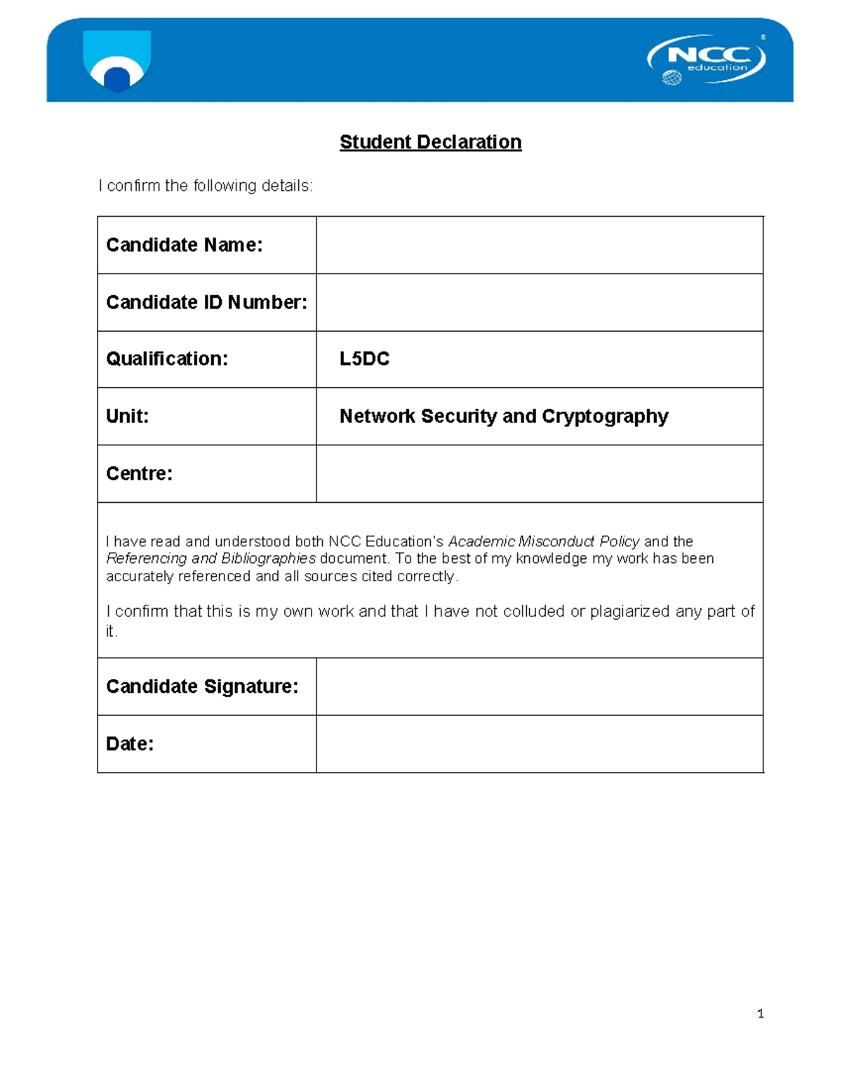 NSC L5DC Assignment: Network Security & Cryptography Analysis - Studocu