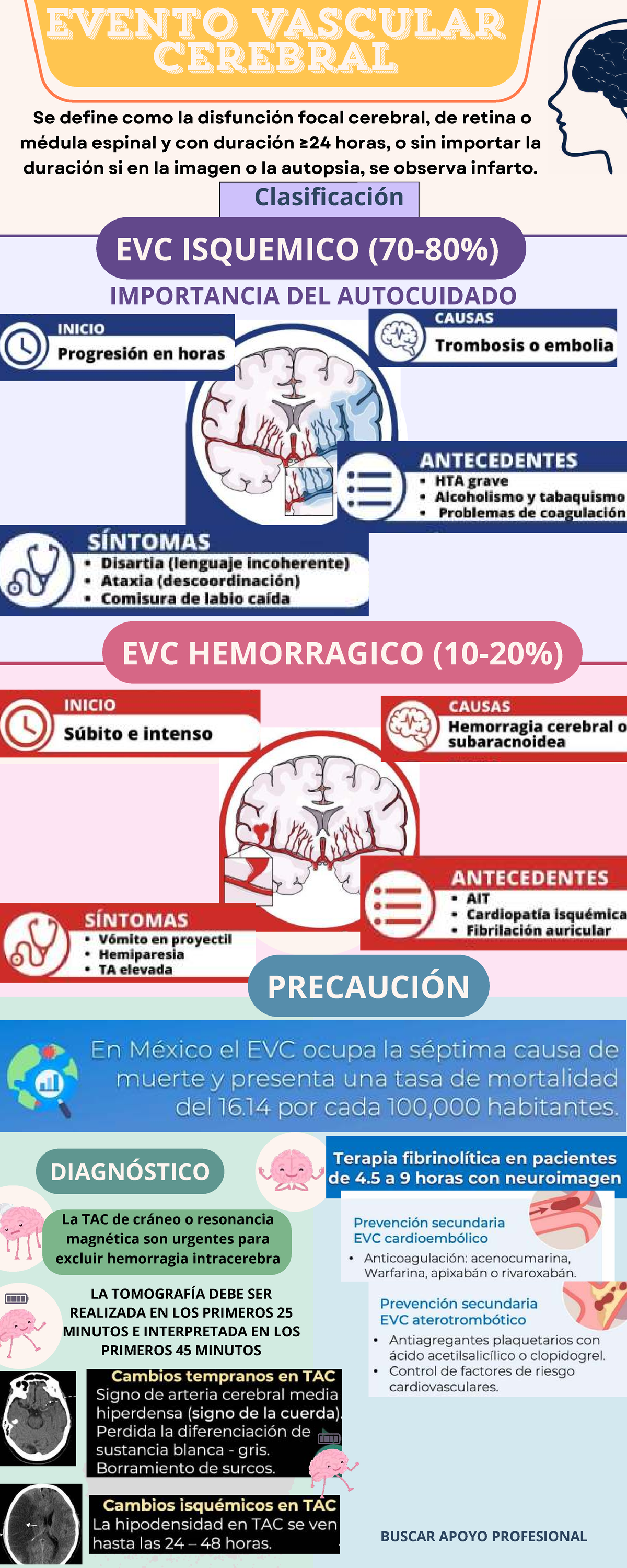 Infografía Salud Mental Ilustrado Multicolor - DIAGNÓSTICO EVC ...