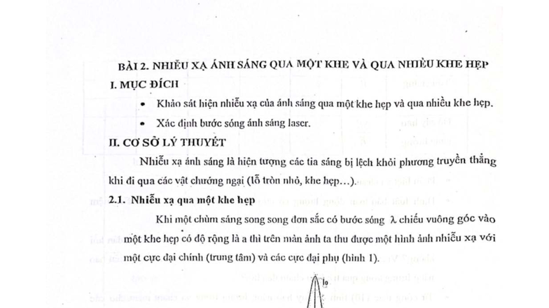 BÀI 2 vaajt lý - BAI 2. NHIEU XA ANI SANG QUA MOT KHE VA QUA NHIEU KHE ...