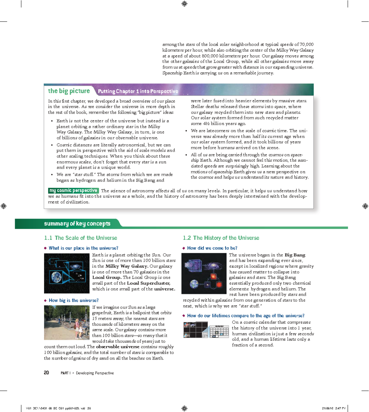 AST 1001 Chapter 1 Summary: Our Place in the Universe - Studocu