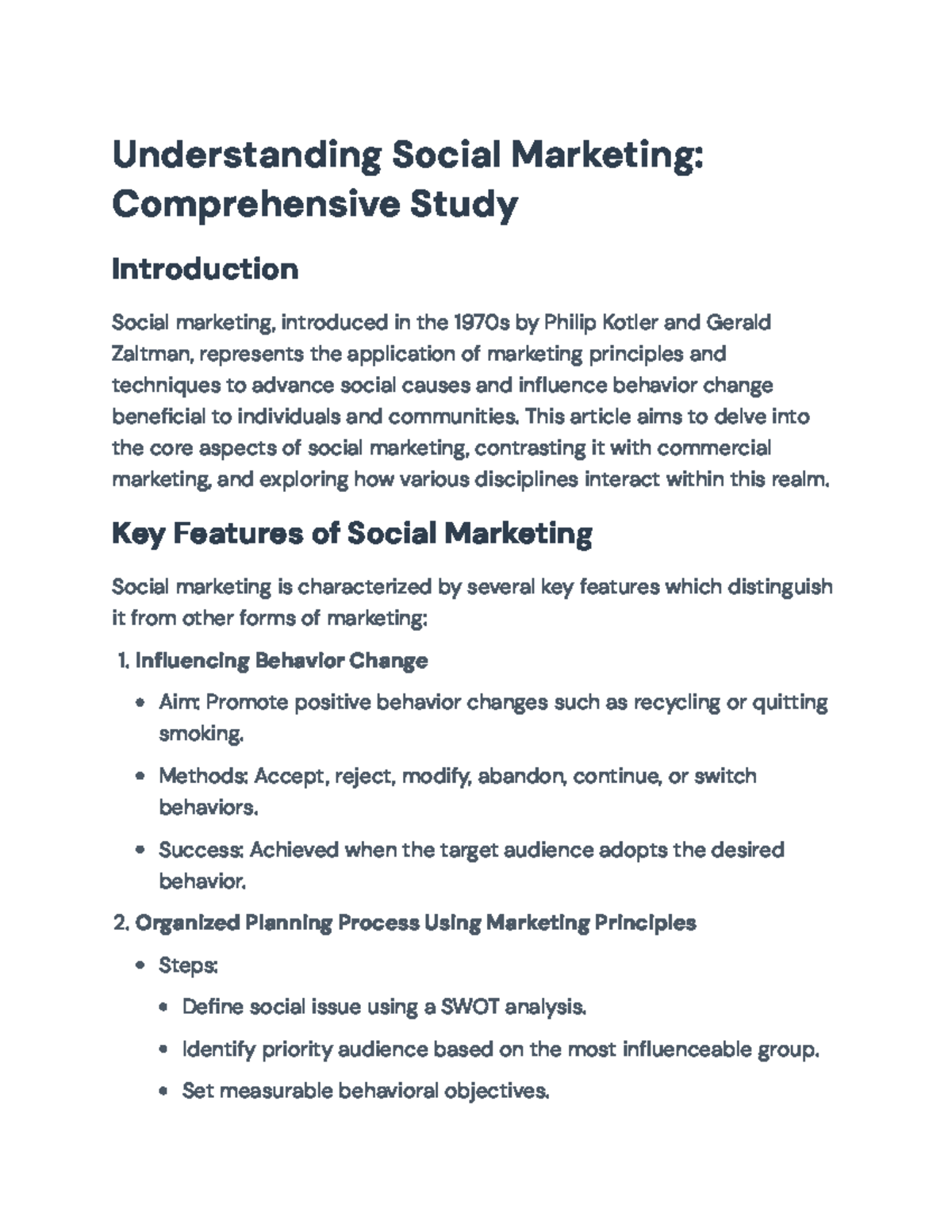 Social Marketing: Principles, Strategies, and Impact on Society ...
