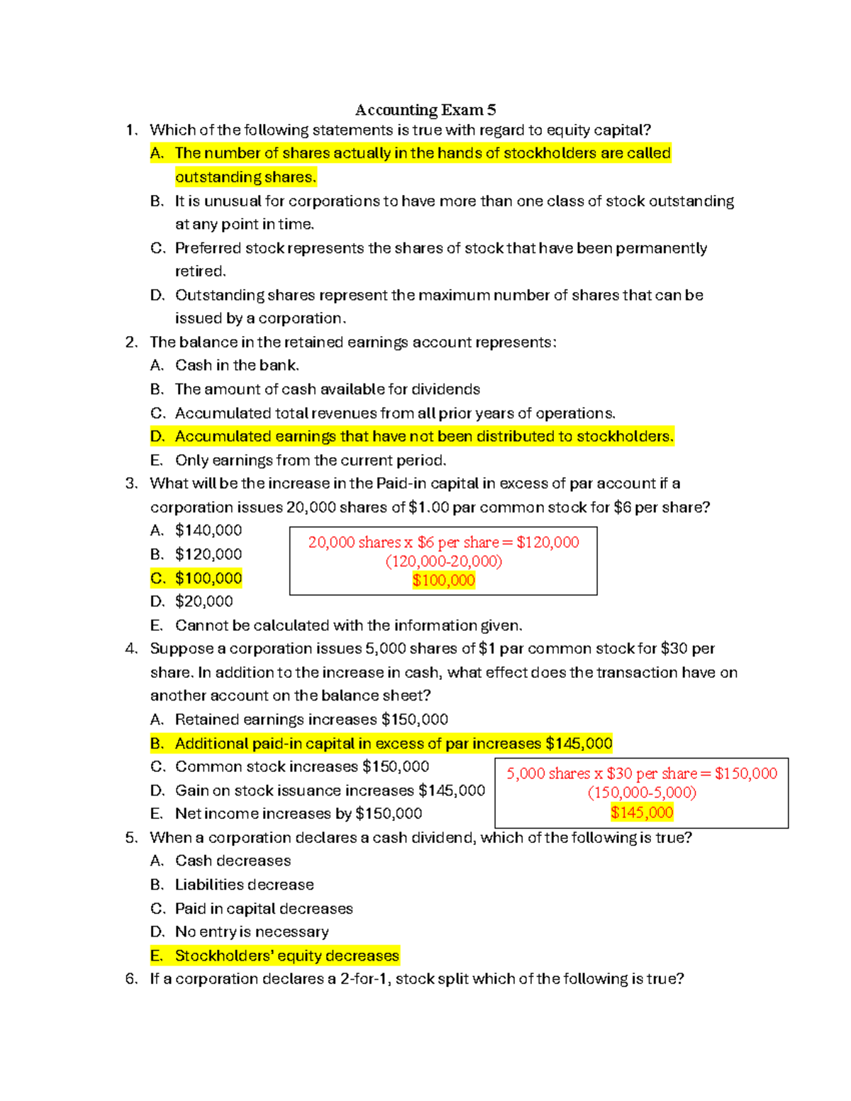 ACCT 2110 Final Exam Review: Accounting Concepts & Bond Transactions ...