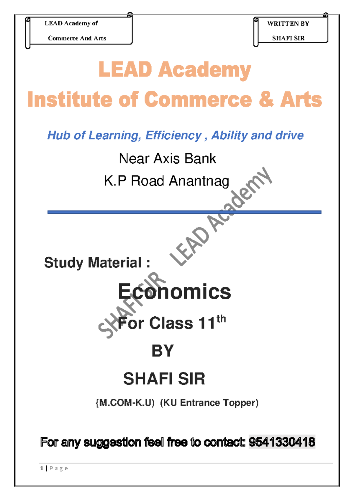 Economics 11th.pdf 75 - best notes - EDU Exel WRITTEN BY INSTITUTE OF ...